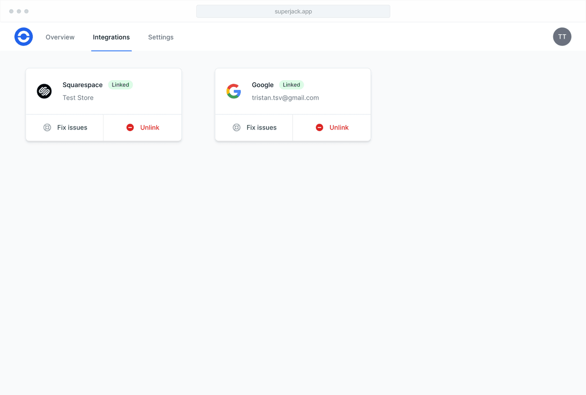 SuperJack | Automatically Sync Squarespace Orders to Sheets