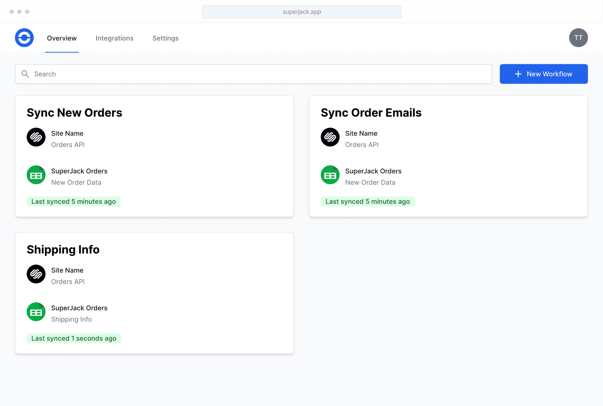 SuperJack | Automatically Sync Squarespace Orders to Sheets