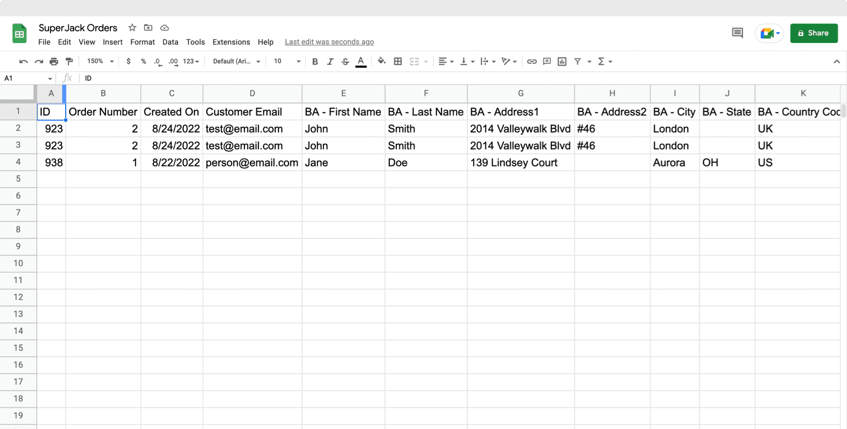 SuperJack | Automatically Sync Squarespace Orders to Sheets